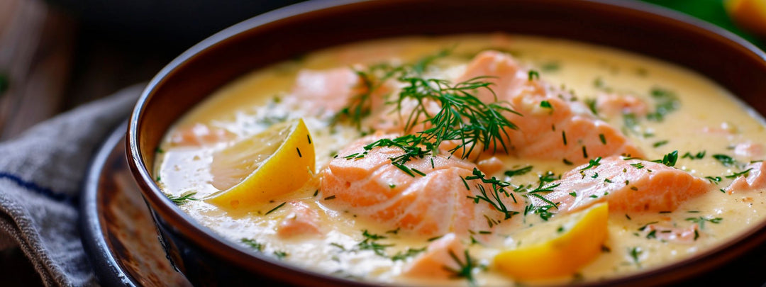 Krämig fisksoppa med saffran och dill - Vasafiskerian